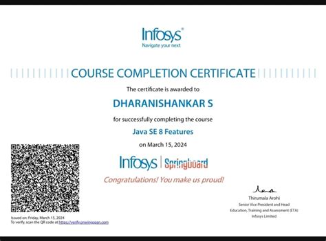 javadeveloper certification infosysspringboard careergrowth