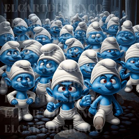 Smurfs Custom Smurf Tumbler Wrap 20 Oz Skinny Tumbler Wrap Etsy