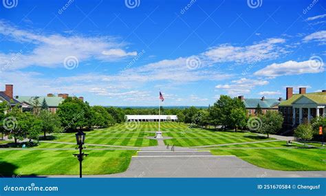 Campus Landscape Of Colby College In Waterville Maine Usa Editorial