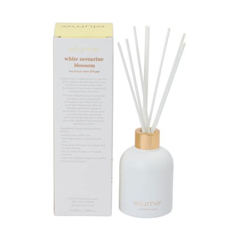 Boutique Reed Diffuser White Nectarine Elume Australian Handmade