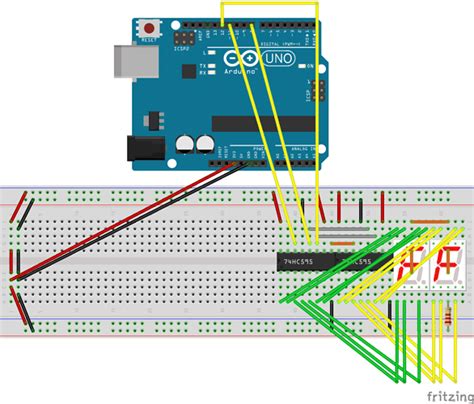 Two Shift Registers And 7 Segments Slight Flickering Leds And