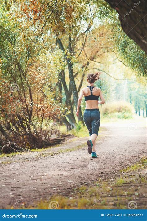 Active Beautiful Woman Running In The Park Healthy Lifestyle Stock Image Image Of Physical
