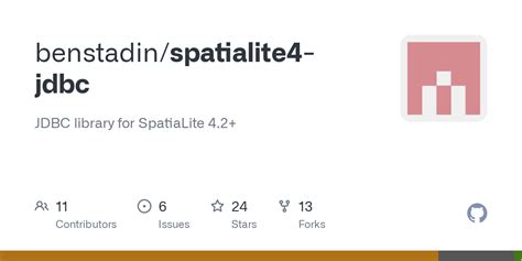 Github Benstadinspatialite4 Jdbc Jdbc Library For Spatialite 42