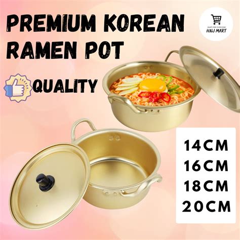 Premium Korean Ramen Pot With Cover Korean Gold Pot Yellow Pot Korean