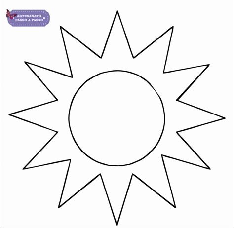 Molde De Sol Para Imprimir Artesanato Passo A Passo