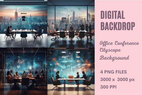 Corporate Conference Cityscape Backdrop Graphic By Dreamwings Creations