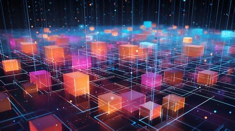 Premium Photo Futuristic Technology Of Infinite Data Matrix