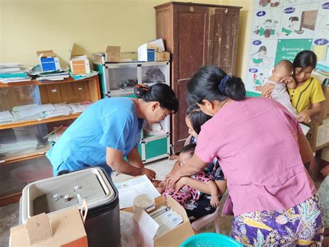 တံတားမြို့တွင် ကိုယ်ဝန်ဆောင်မိခင်နှင့်ကလေးငယ်များအား လစဉ်ပုံမှန်ကာကွယ