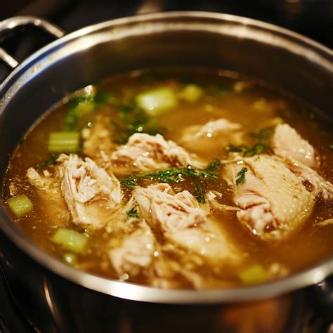 How To Make Homemade Chicken Carcass Soup Recipe Madeleine Kitchen