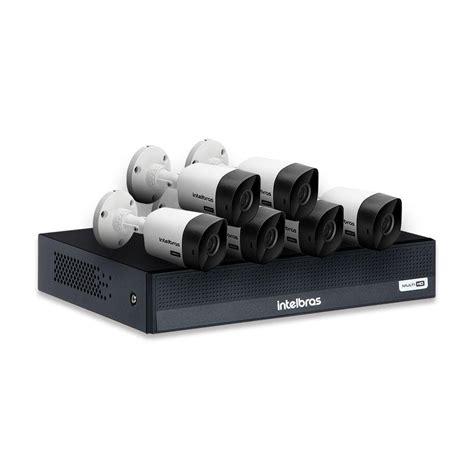 Kit 6 Câmeras De Segurança Intelbras Hd 720p Com Dvr Mhdx 1008 C Full