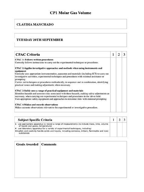 Chemistry Core Practical 1 Pdf