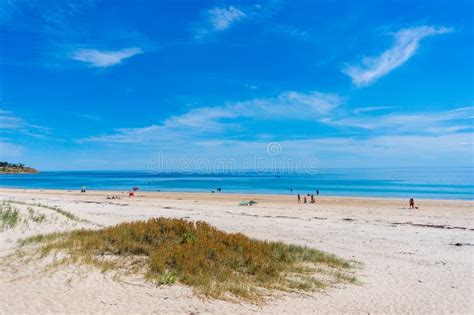 People Relaxing On Seacliff Beach In Holdfast Bay Australia Editorial
