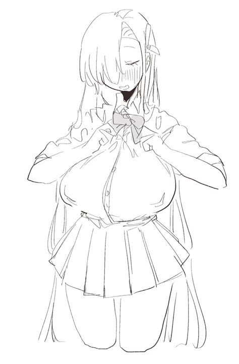 Rule 34 1girls Asuna Blue Archive Bangs Bangs Over One Eye Blue Archive Blush Lines Bow Bow