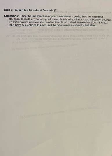 Step 3 Expanded Structural Formula 3 Directions