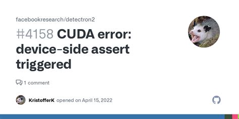 CUDA Error Device Side Assert Triggered Issue Facebookresearch Detectron GitHub