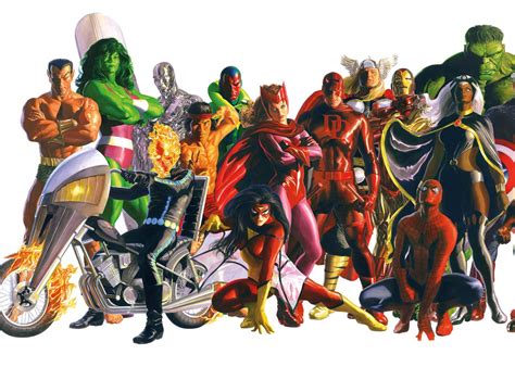 Alex Ross Heroes Part 1 Poster Picture Metal Print Paint By