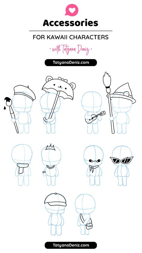 How To Draw Kawaii Accessories Kawaii Drawings Chibi Drawings