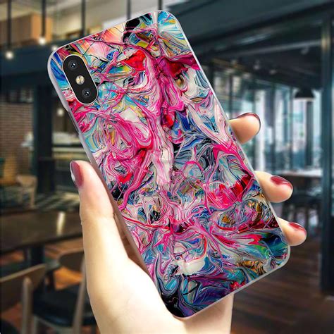 Marble Color Plastic Phone Case For Xiaomi Redmi 4a Note 5a Prime 4x 3