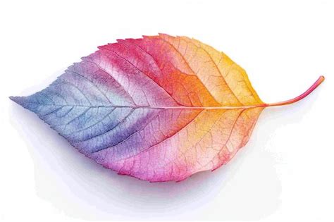 A Vibrant Fall Leaf On A White Background Premium Ai Generated Image