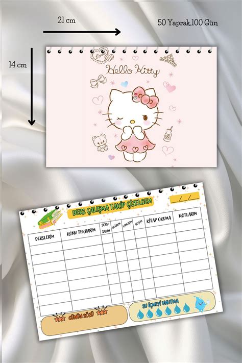 Daily Notebook Hello Kitty Soru Takip Çizelgesi 21x14 Cm A5 100 Günlük