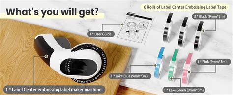 E975 Embossed Label Maker Handheld Omega Home Embossing Label Maker