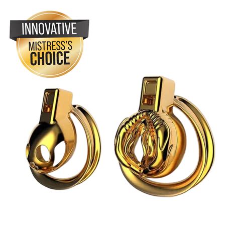 Golden Clitty Short Cage Lock The Cock