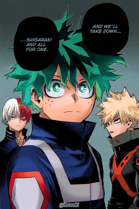 My Hero Academia Ch 334 Deku Todoroki Bakugo Itsuroki My Hero