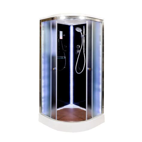 Душевая кабина DETO 100х100х220 см, Низкий поддон арт B01SLEDBLACK ...