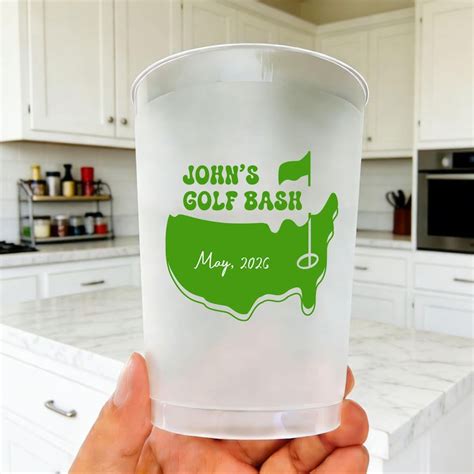 Masters Golf Party Frosted Cup Personalized Tee Time T Friends