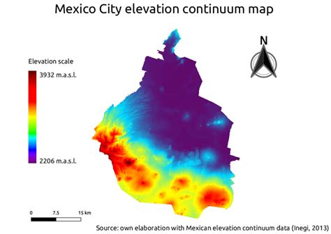 Mexico City Elevation Continuum Map Download Scientific Diagram