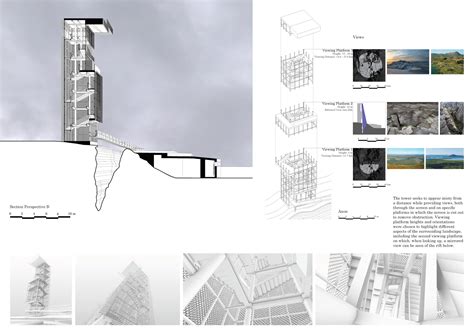 Architecture Project Moiré Pattern Facade With Expanded Metal And Interactive Viewing Platforms