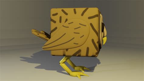 Cute Square Owl Model Turbosquid 1918706