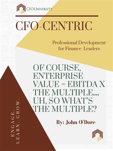 Ev Ebitda X The Multiple What S The Multiple Pdf Valuation