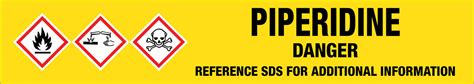 Piperidine Cas 110 89 4 Ghs Pipe Marking Label