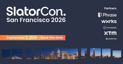 Slatorcon San Francisco 2026 St Regis San Francisco 3 September 2026