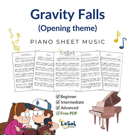 Gravity Falls Opening Theme Piano Sheet Music Free Pdf