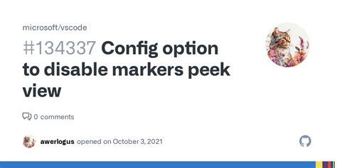 Config Option To Disable Markers Peek View Issue Microsoft Vscode GitHub