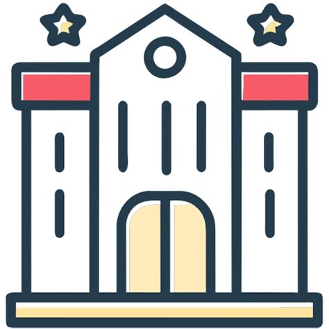 Premium Vector Cute Building Icon Offset Fill