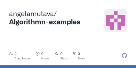 Github Angelamutavaalgorithmn Examples