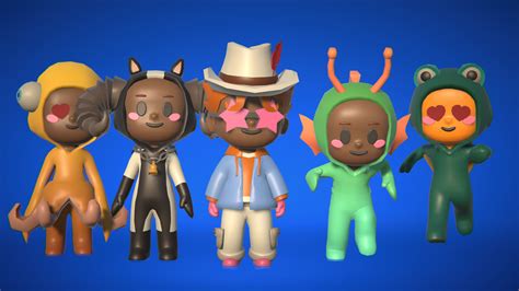 Cute Modular Character Pack Low Poly Animated