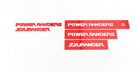 🎨 Power Rangers And Zyuranger Logo Stencils Plates And Vector Art・free Stl File For 3d