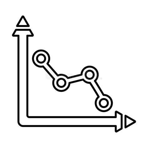 Profit Decrease Icon In Outline Style Stock Vector Illustration Of