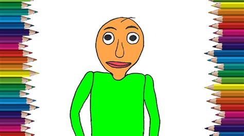 How To Draw Baldi Basics Step By Step Baldi Basics Teacher Drawing And Coloring Youtube