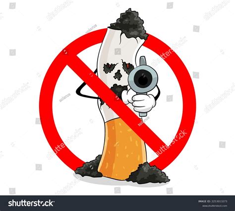 Cigarettes Kill Poster No Smoking Prohibition Stock Vector Royalty