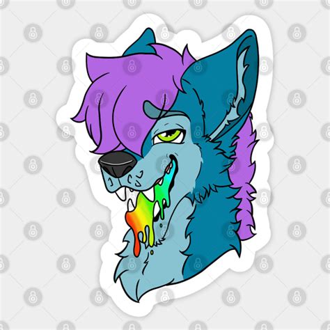 Furry Drool Furryart Sticker Teepublic
