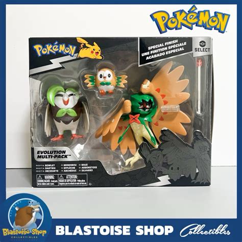 Pokemon Jazwares Select Rowlet Dratrix And Decidueye Evolution Multi Pack