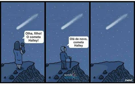 Cometa Halleyuniversoastronomiatirinhas Memes Engraçados Tirinhas