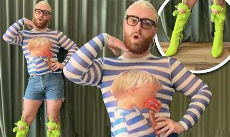 Sam Smith Dons Bizarre Teletubbies Boots And Tight Denim Shorts As They Show Off Quirky Look In