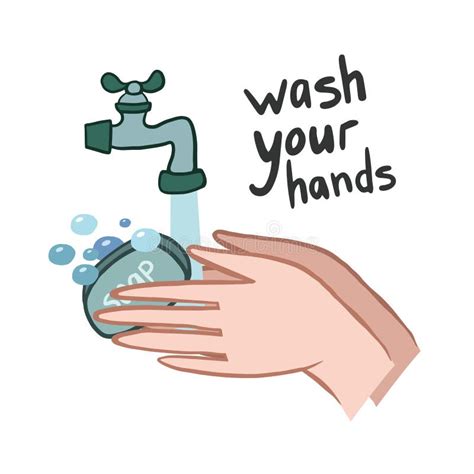 Cartoon Wash Your Hands Icon Stock Illustration Illustration Of Safe