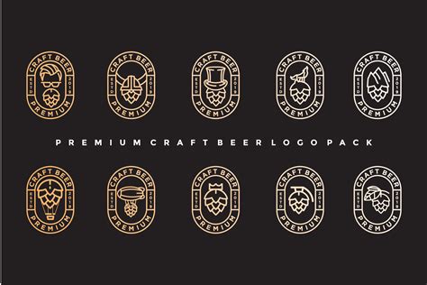Vintage Craft Beer Logo Vector Pack Graphic By Rupture · Creative Fabrica